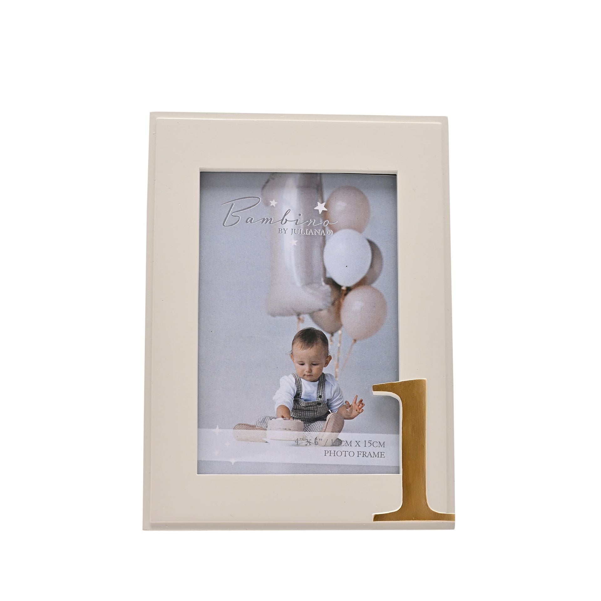 Bambino 1st Birthday Gold Resin Photo Frame - 4" x 6"