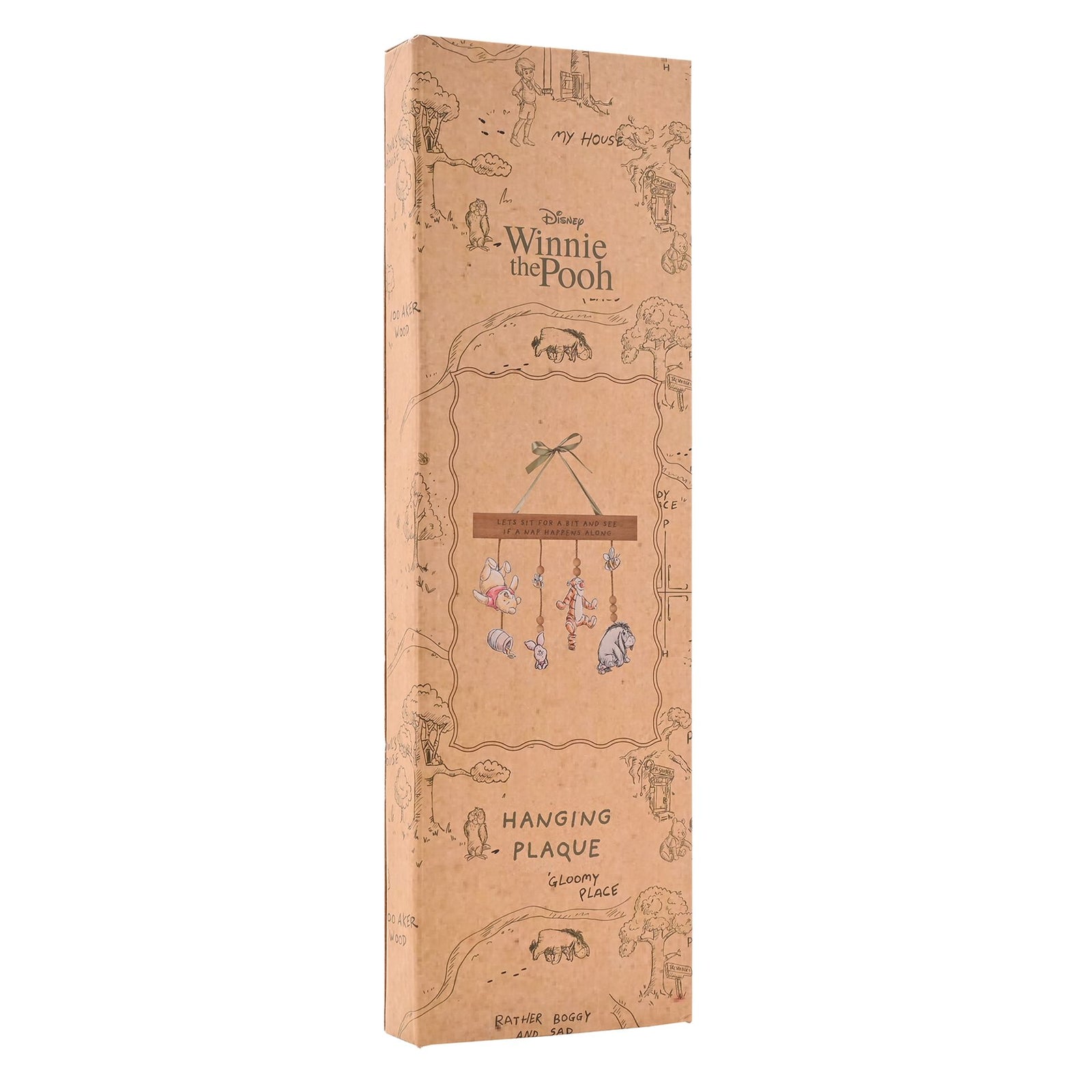 Disney Winnie The Pooh Wooden Hanging 'Let's Sit For a Bit' Plaque