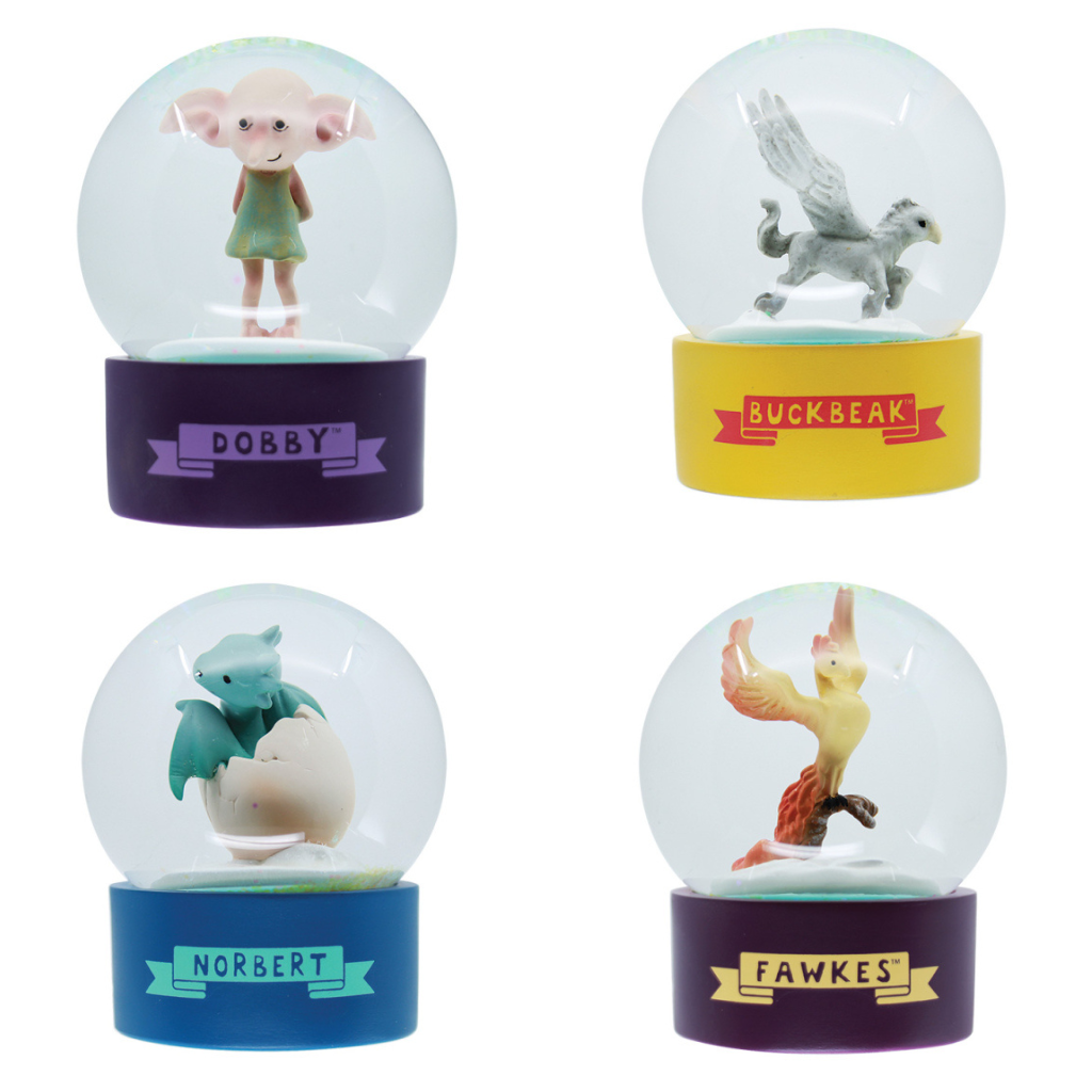 Harry Potter Mini Snow Globe Set of Four (Buckbeak, Dobby, Fawkes and